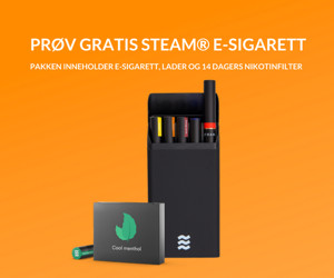 Prøv Steam® e-sigarett og velg din smak - Gratisstart.no